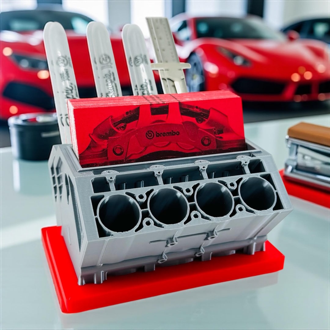Original V8 Pengine | Engine Block Pen & Business Card Holder | 3D ...