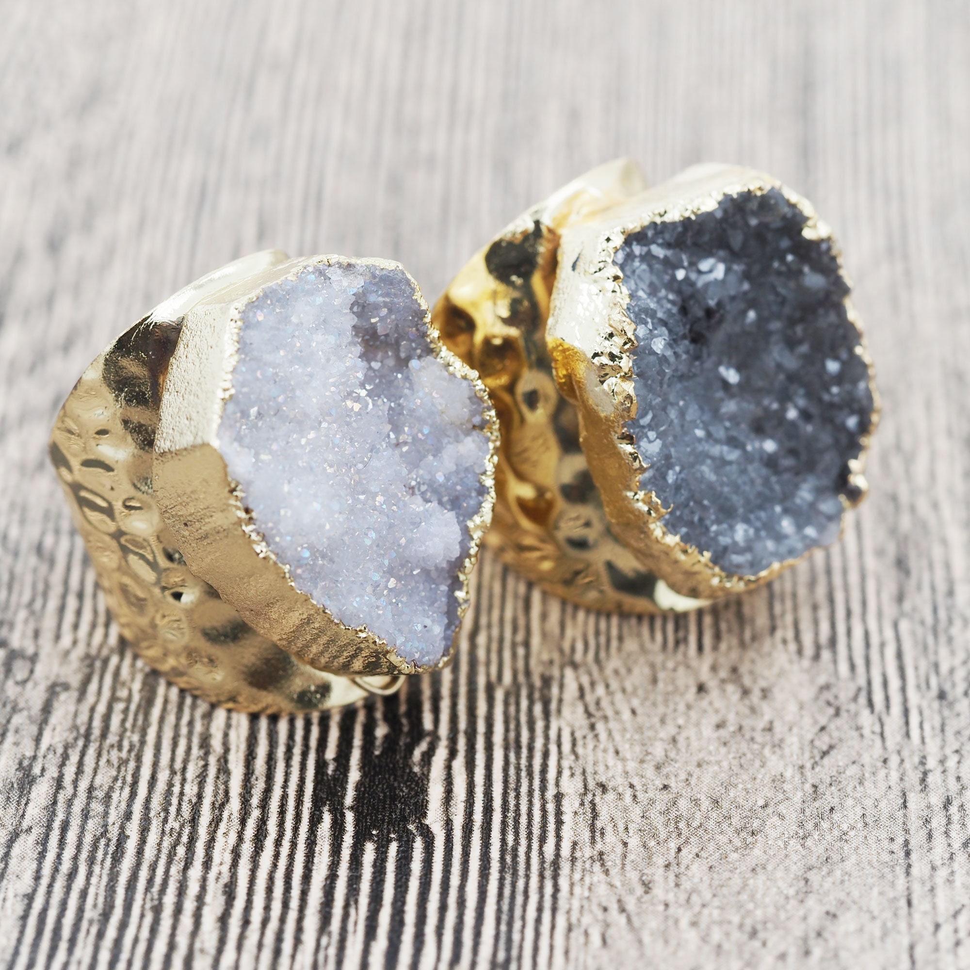 Irregular Natural Stone Ring,natural Unprocessed Crystal Ring,bohemian ...