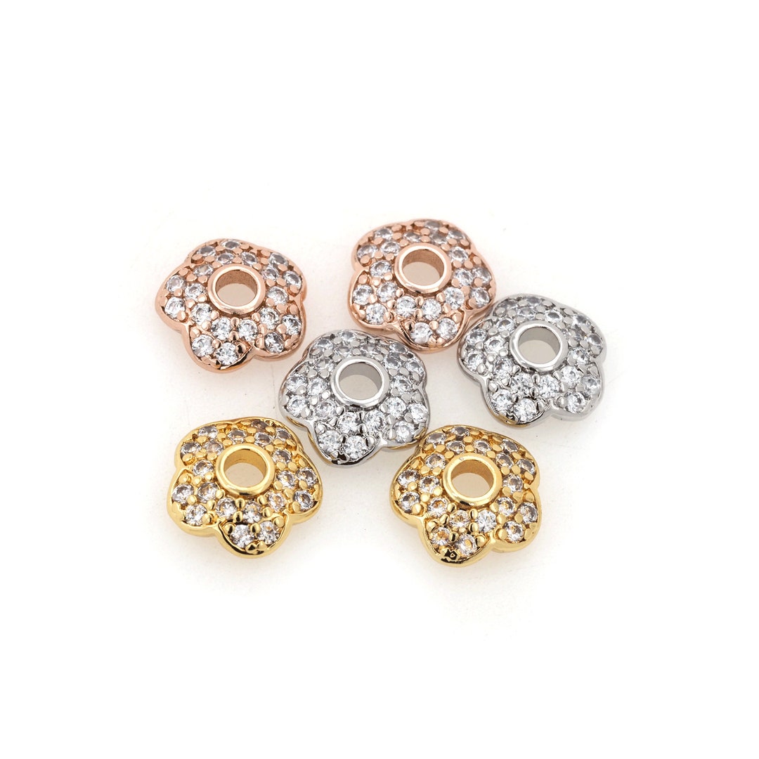 10mm, Gold-plated Bead Cap, Filigree Bead Cap, Copper Bead Cap, Metal ...