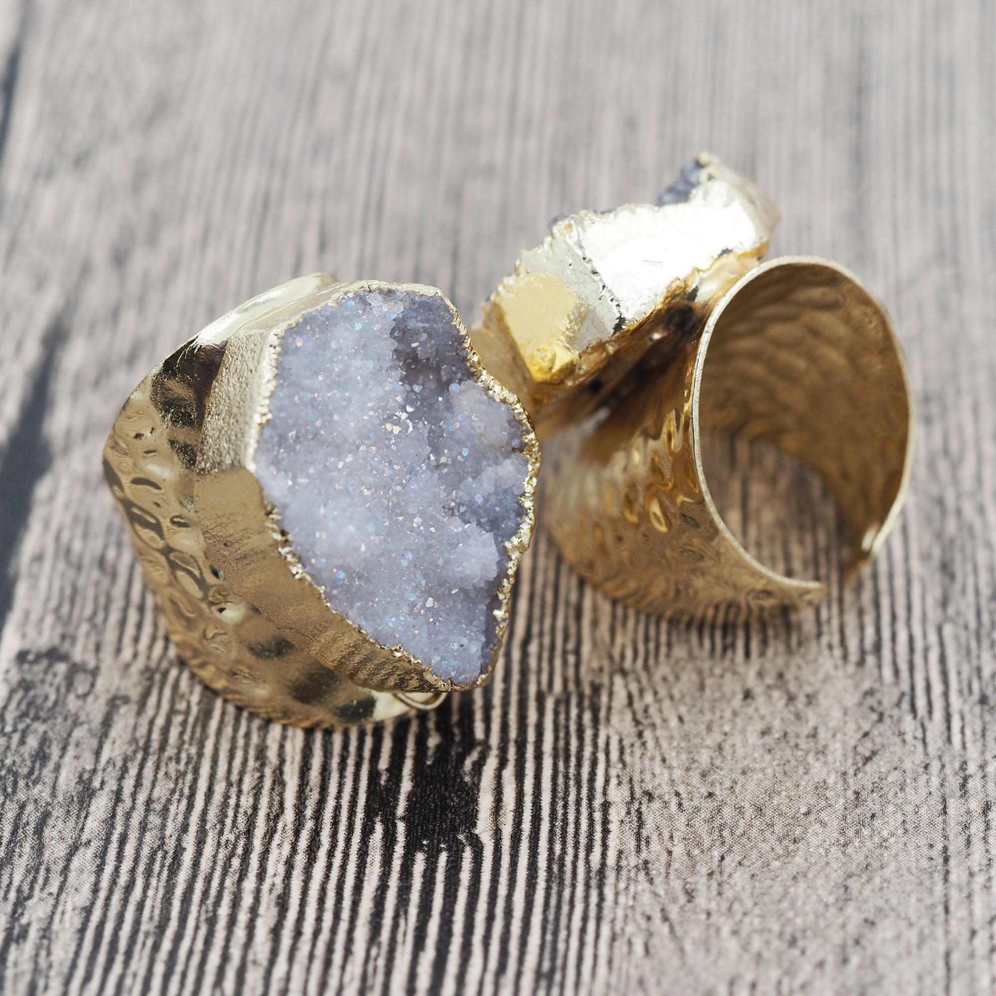 Irregular Natural Stone Ring,natural Unprocessed Crystal Ring,bohemian ...
