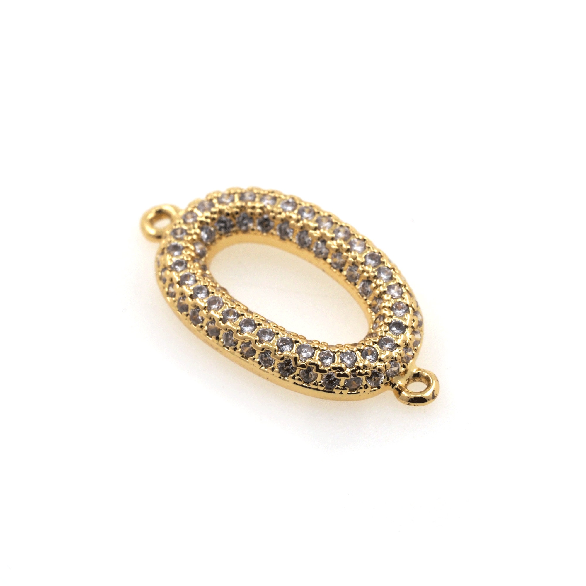 Oval Connector Creative Connector 18K Gold Plated Bracelet - Etsy