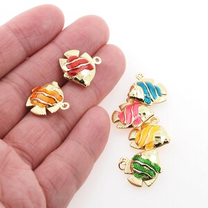 Tropical Fish Pendant, Sea Life Pendant, Tropical Fish Necklace, 24K ...