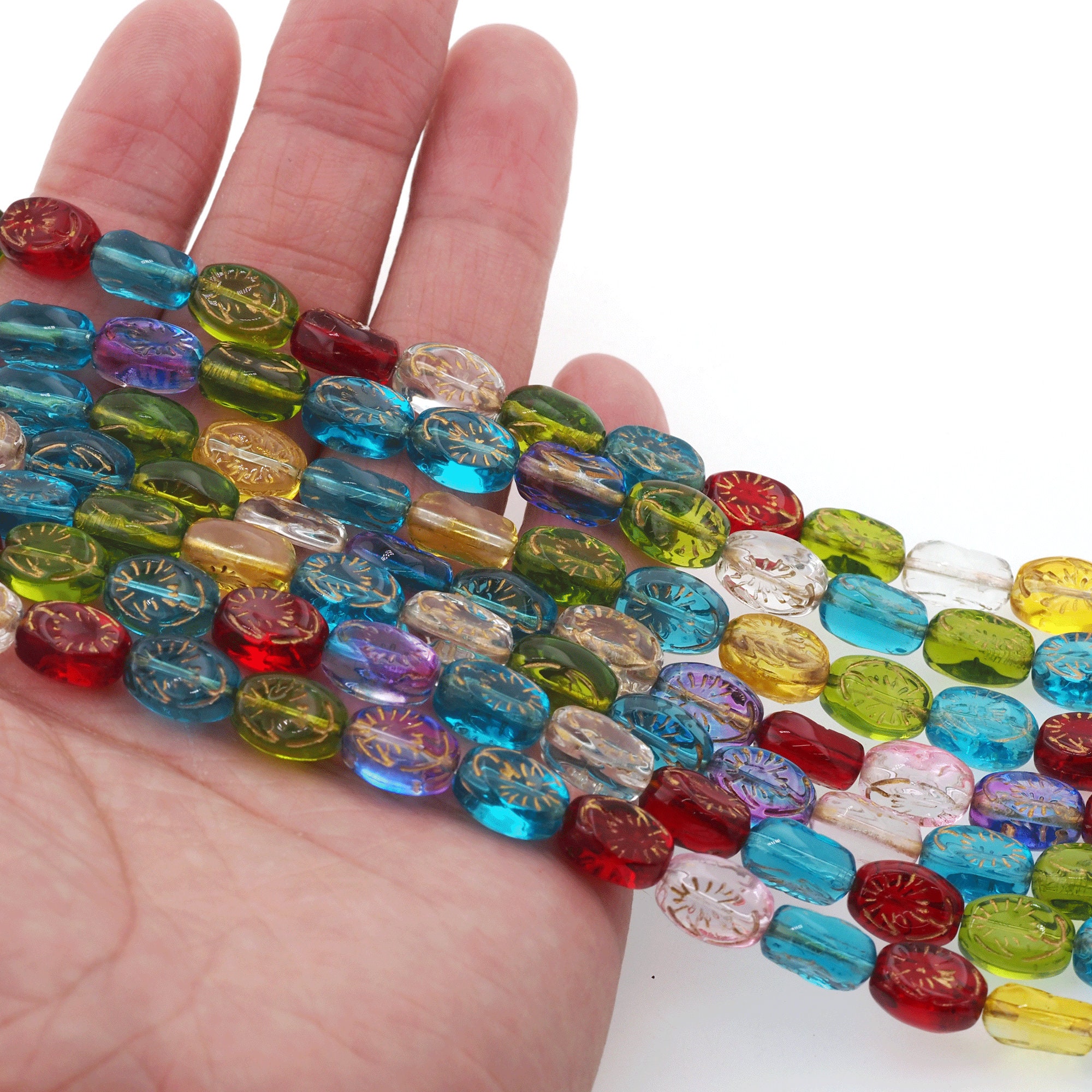Oval Glass Beads, Round Ceramic Beads, Seed Beads, Glass Beads, DIY ...