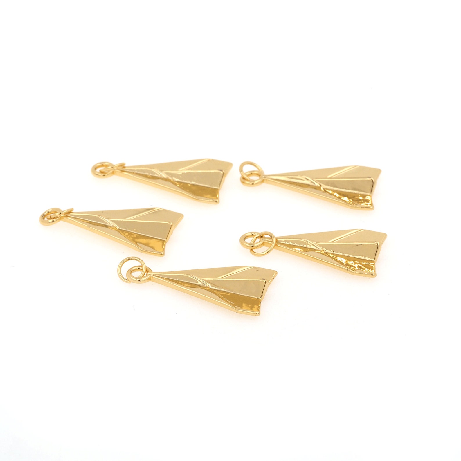 Paper Airplane Pendant, Gold-plated Paper Airplane Pendant,airplane ...