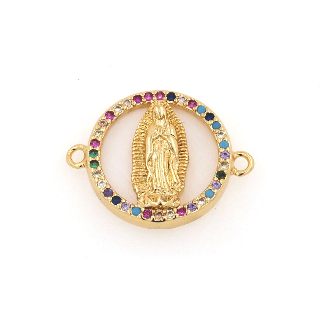 Virgin Mary Connector,round Connector,micro-set Cubic Zirconia ...