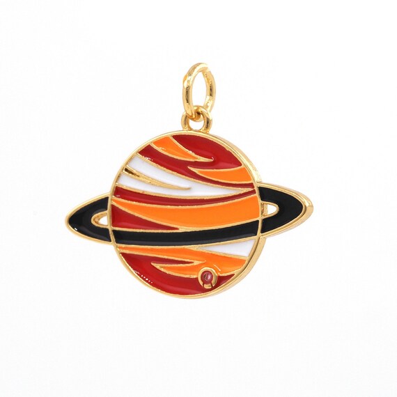 Starry Pendant 18K Gold Filled Planet Pendantmicropavé CZ - Etsy