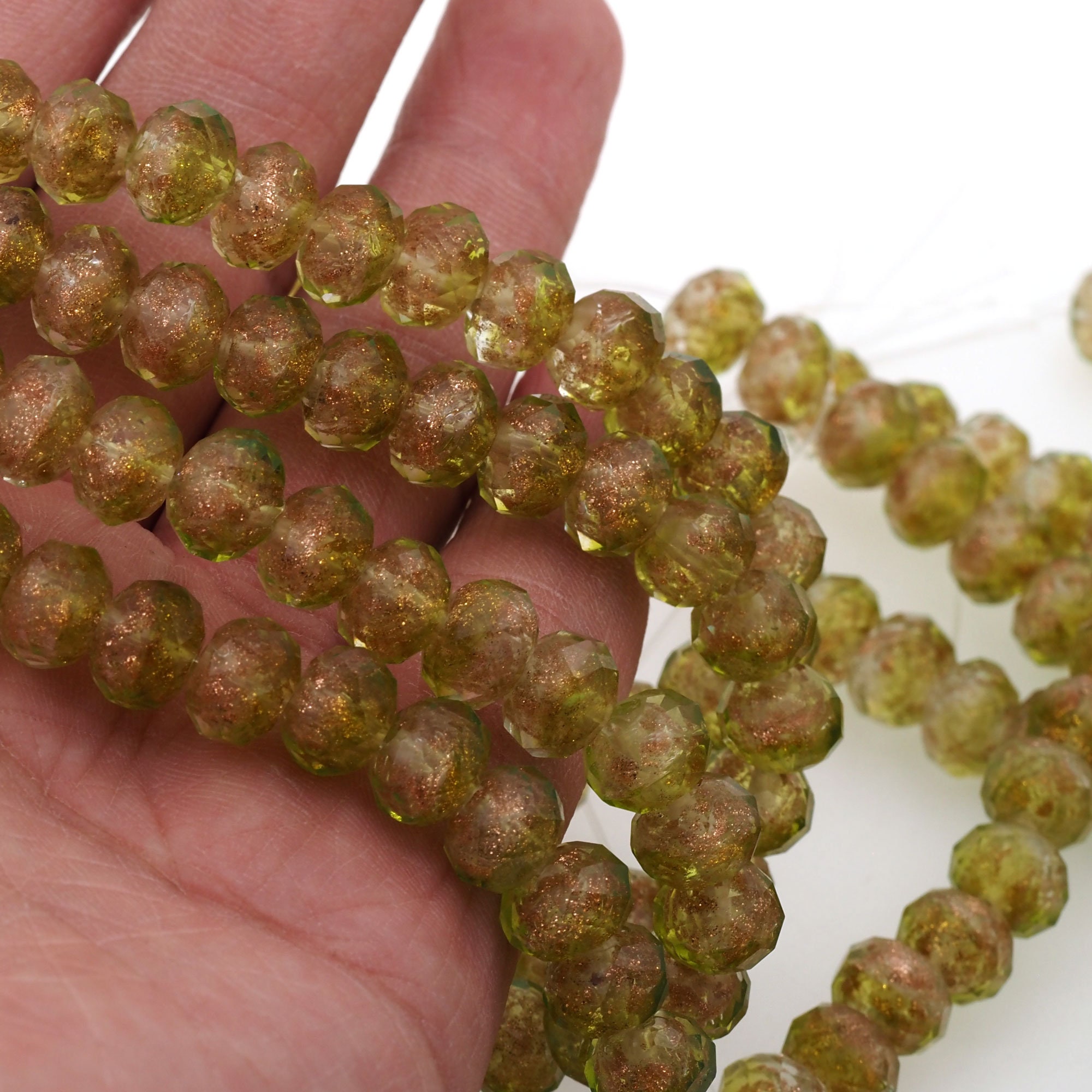 50, Double Color Ceramic Beads, Murano Glass Beads, Round Glass Beads ...