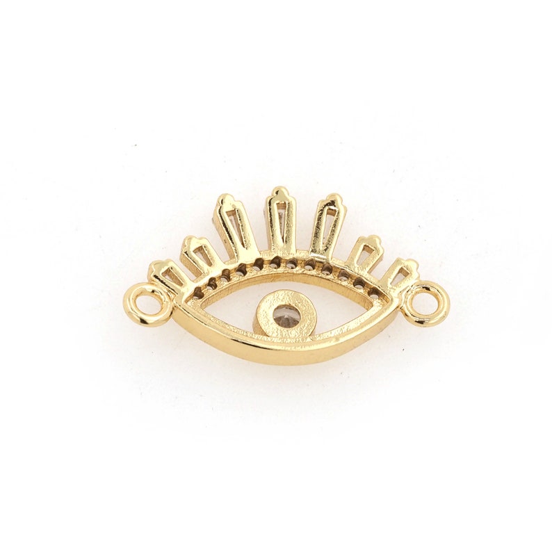 Eye Connector, Big Eye Connector, 18K Gold Filled Devil's Eye Connector ...