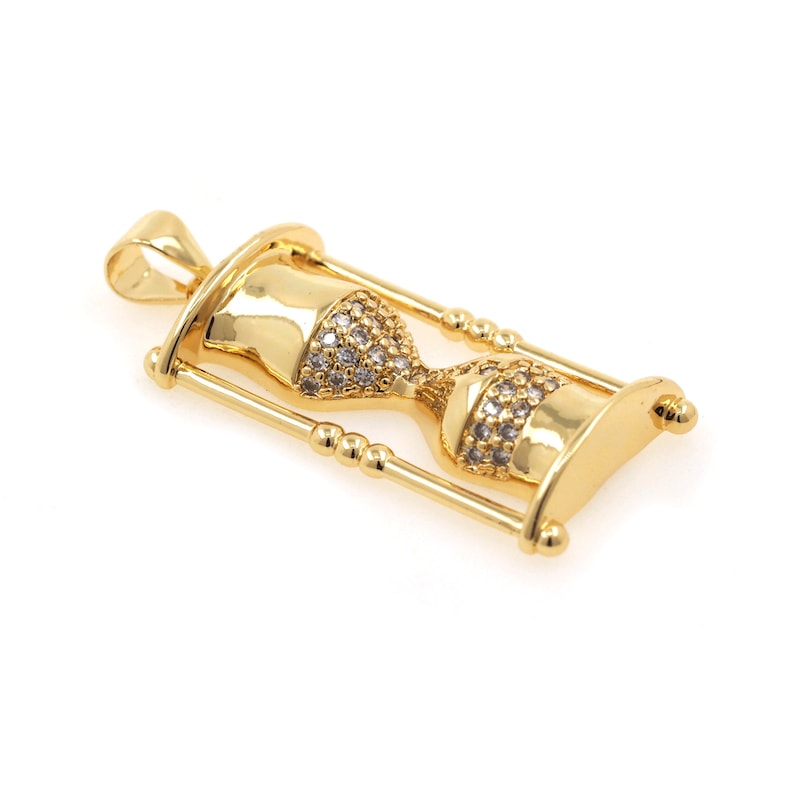 Hourglass Pendant, Delicate Hourglass Necklace,18k Gold-plated ...