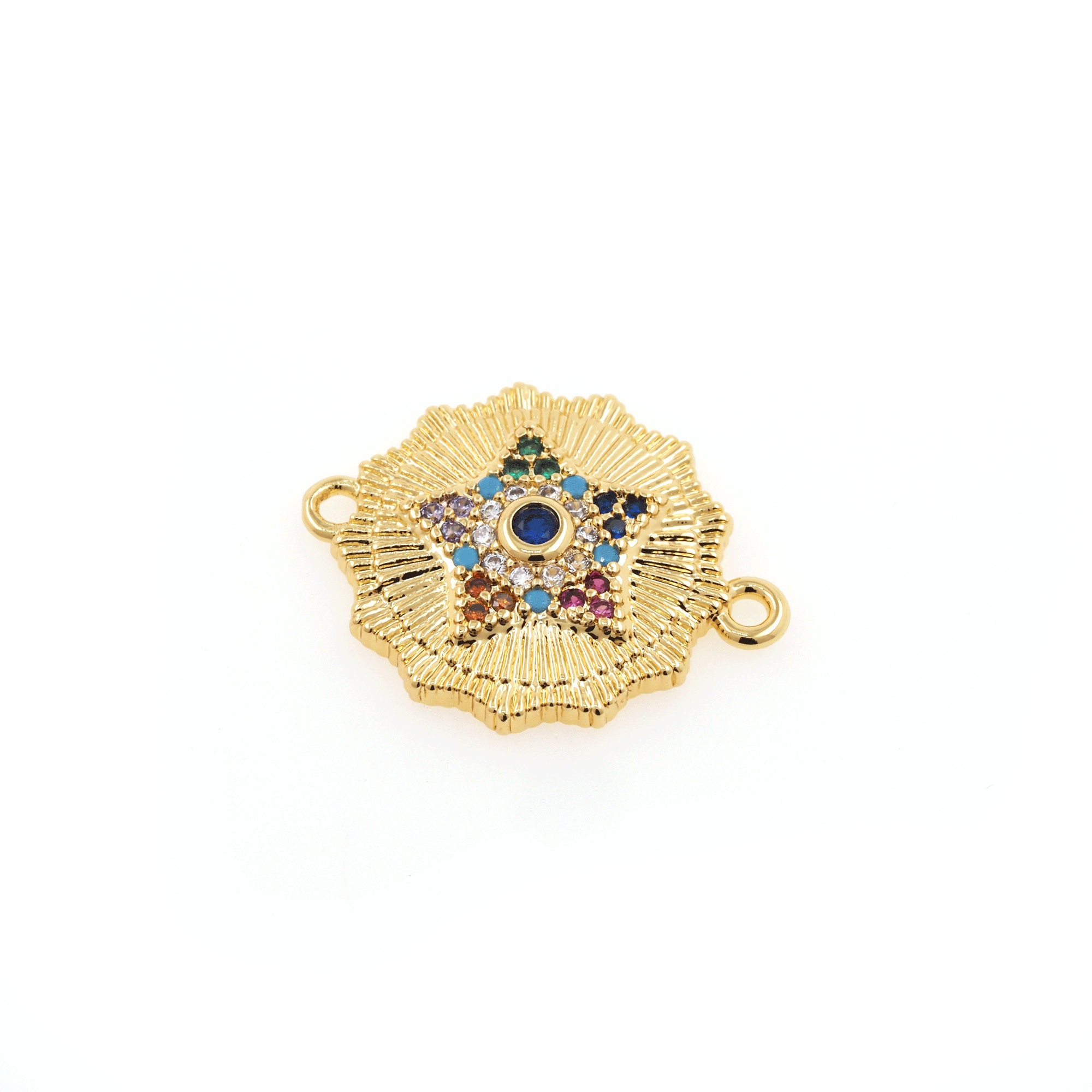 Pentagram Connector, Star Connector, 18K Gold Filled Geometric ...