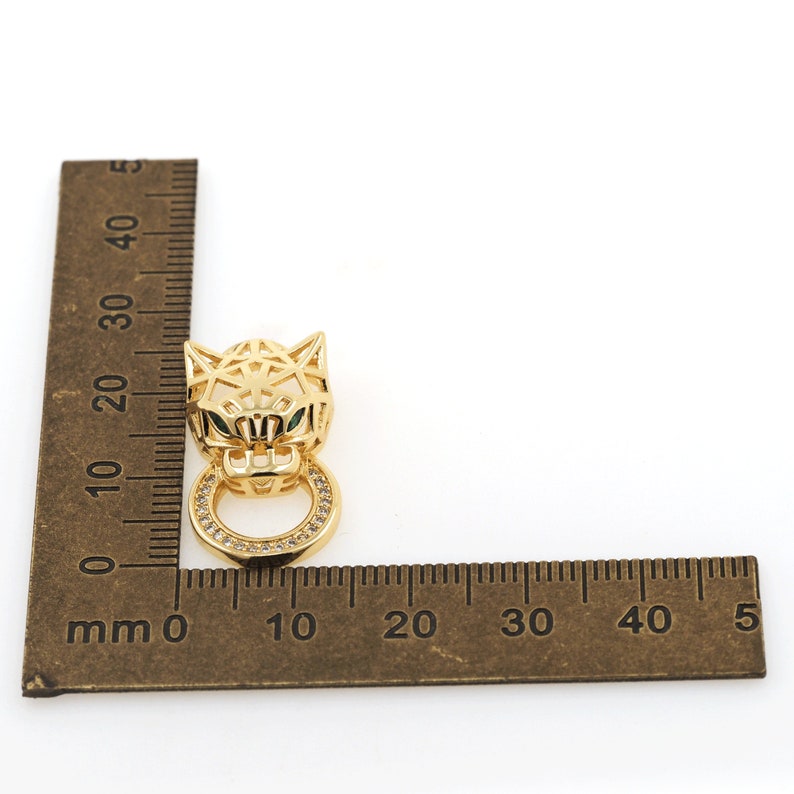 Leopard Head Necklace, Openwork Pendant, 18K Gold Filled Animal Head ...