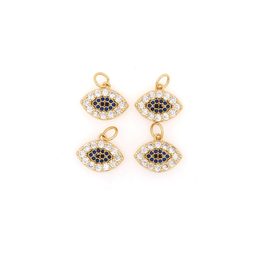 Evil Eye Pendant, 18K Gold Filled Eye Pendant, Microcrystalline CZ Eye ...