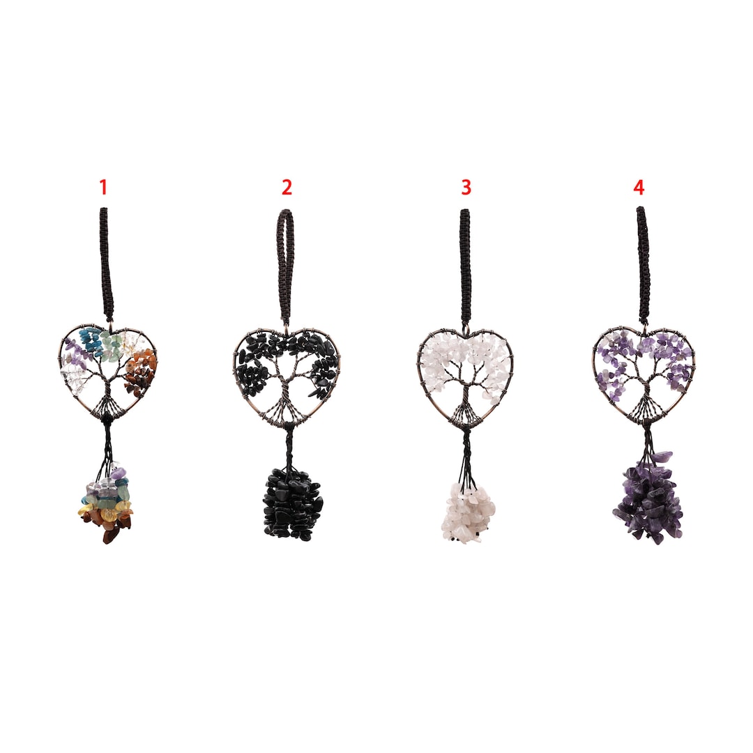 Heart Shape Tree of Life Pendant, Tree of Life Pendant, Natural Stone ...