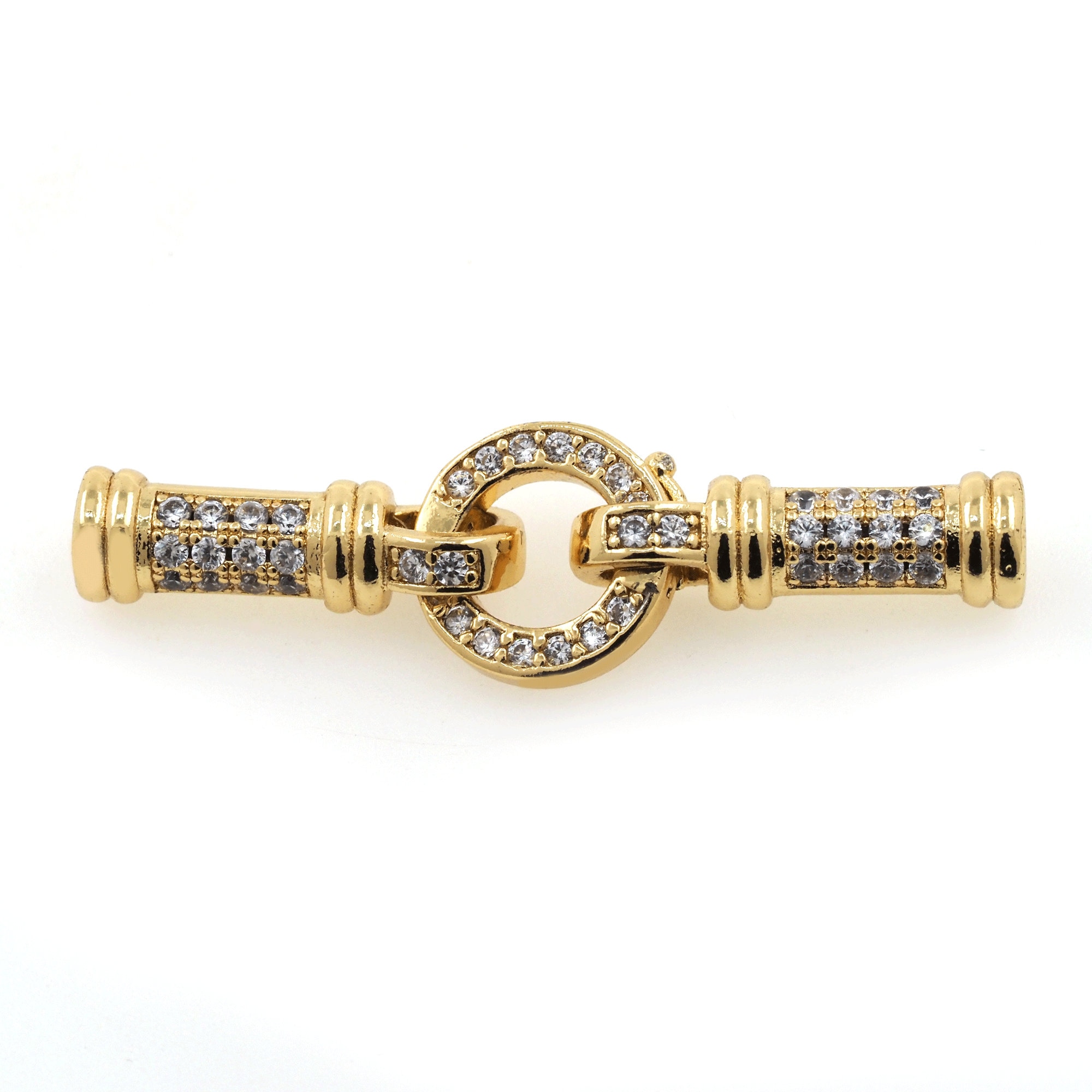 Round Connector, Creative Connector, 18K Gold Plated Fashion Bracelet ...
