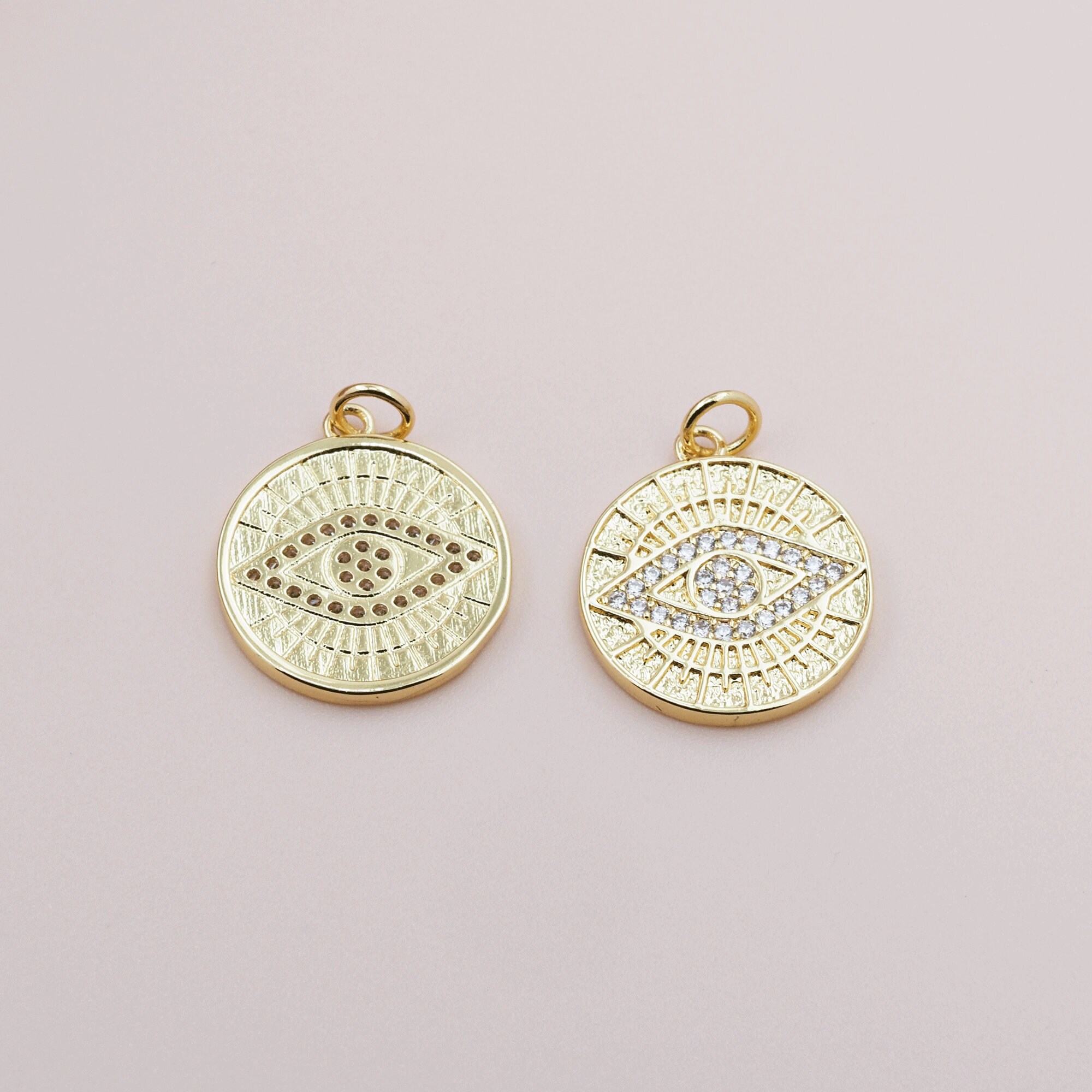 Devil's Eye Pendant, Evil Eye Pendant, 18K Gold Filled Eye Pendant ...