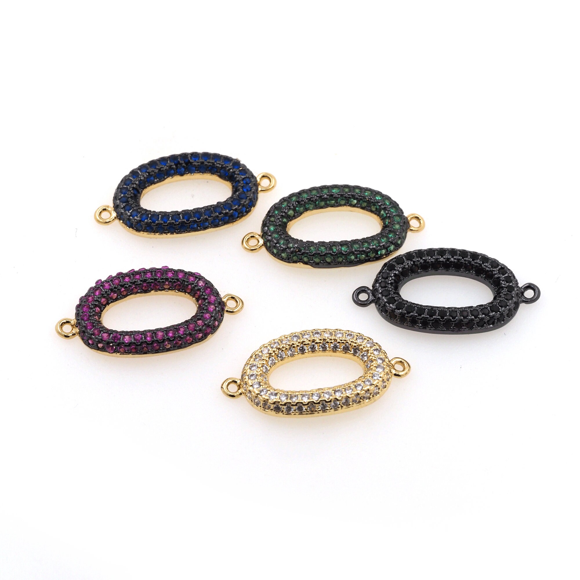 Oval Connector Creative Connector 18K Gold Plated Bracelet - Etsy