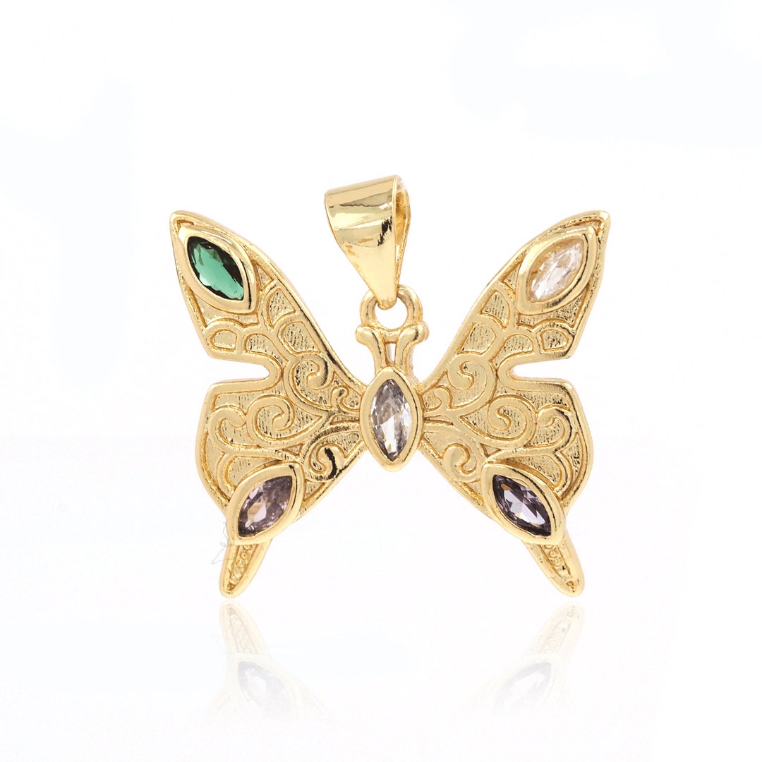 Flying Charm, Butterfly Charm, 18K Gold Filled Butterfly Charm ...