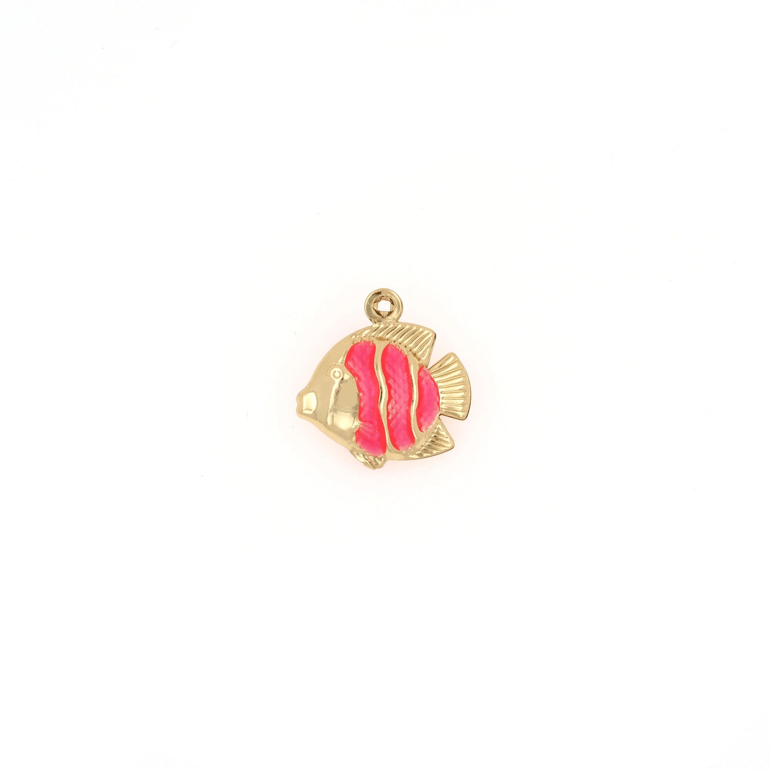 Tropical Fish Pendant, Sea Life Pendant, Tropical Fish Necklace, 24K ...