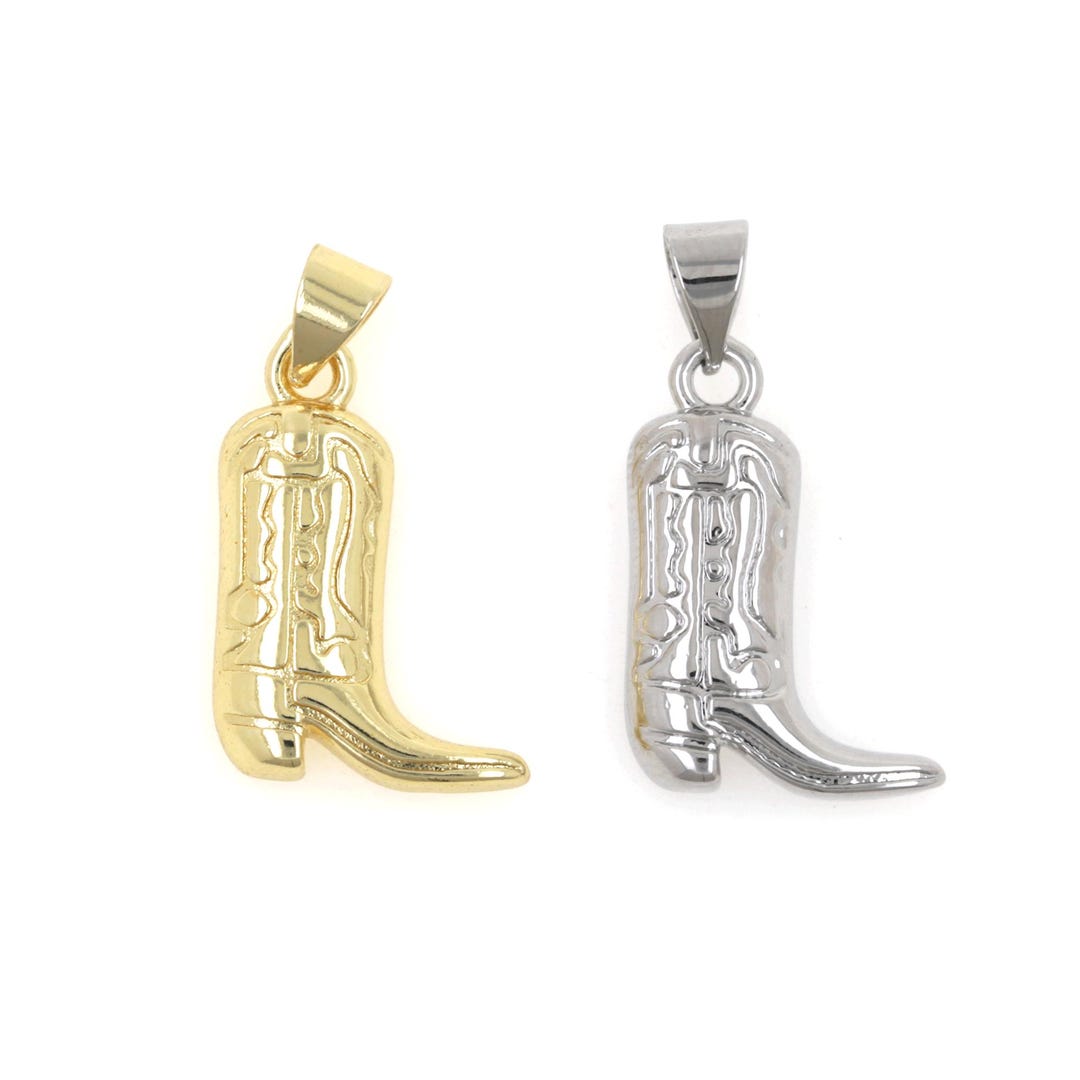 Boot Pendant 18K Gold Plated Boot Pendant Exquisite Cowboy Boot Pendant ...