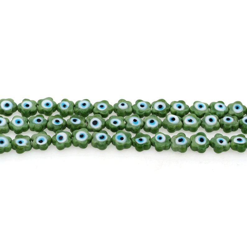 33 Pieces, Green Magic Eye Glass Beads, Manual Lighting Glass Beads ...