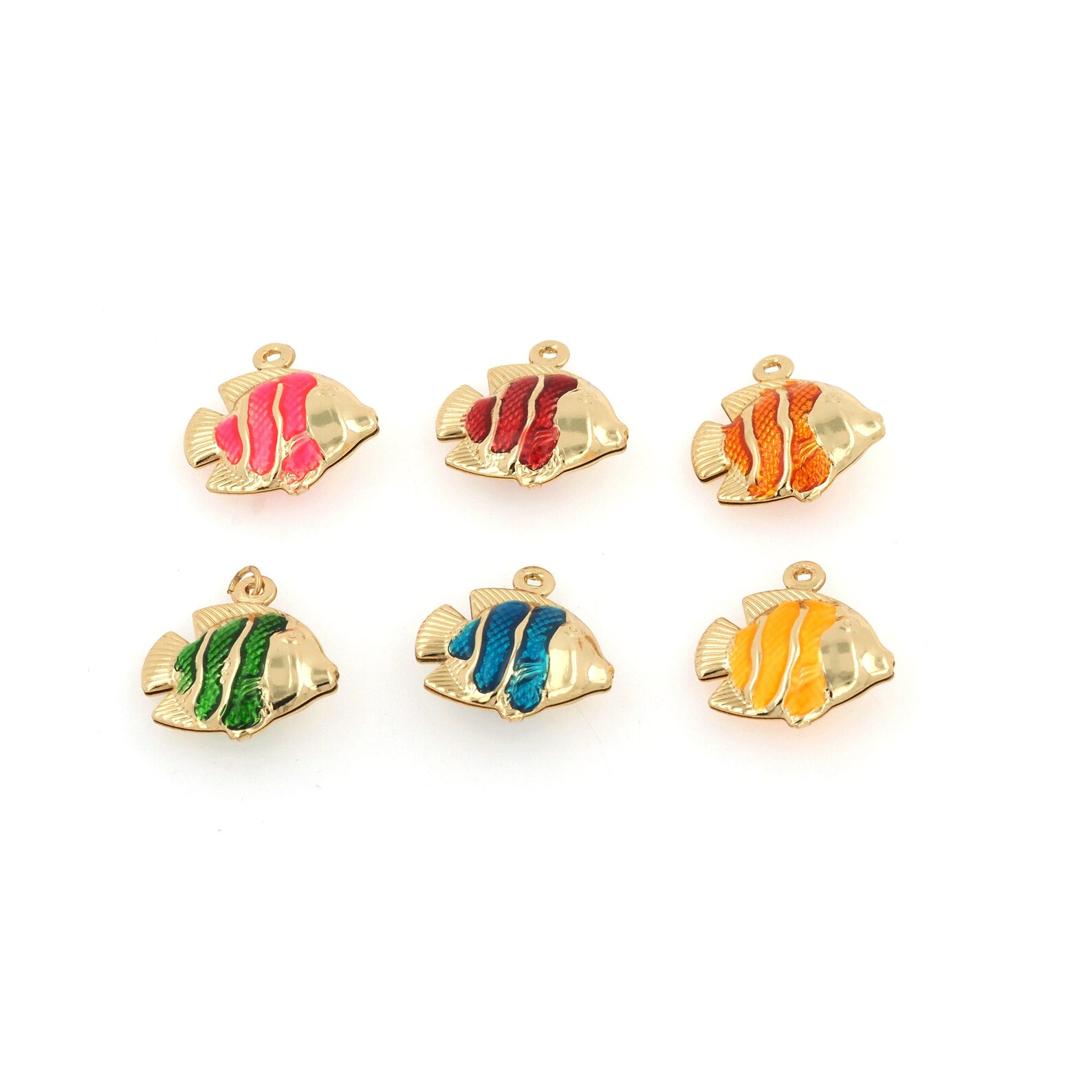 Tropical Fish Pendant, Sea Life Pendant, Tropical Fish Necklace, 24K ...