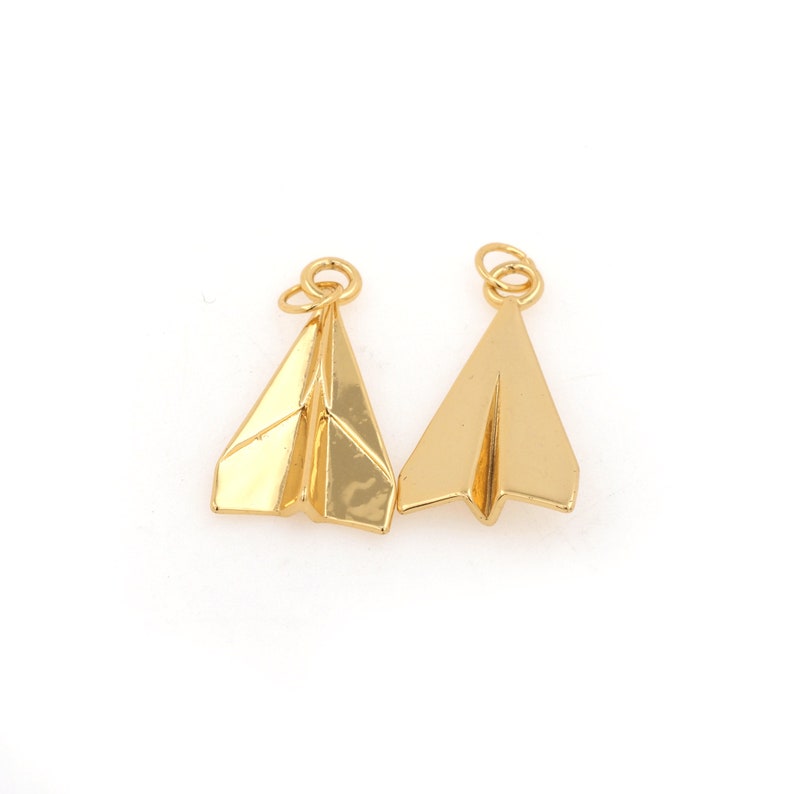 Paper Airplane Pendant, Gold-plated Paper Airplane Pendant,airplane ...