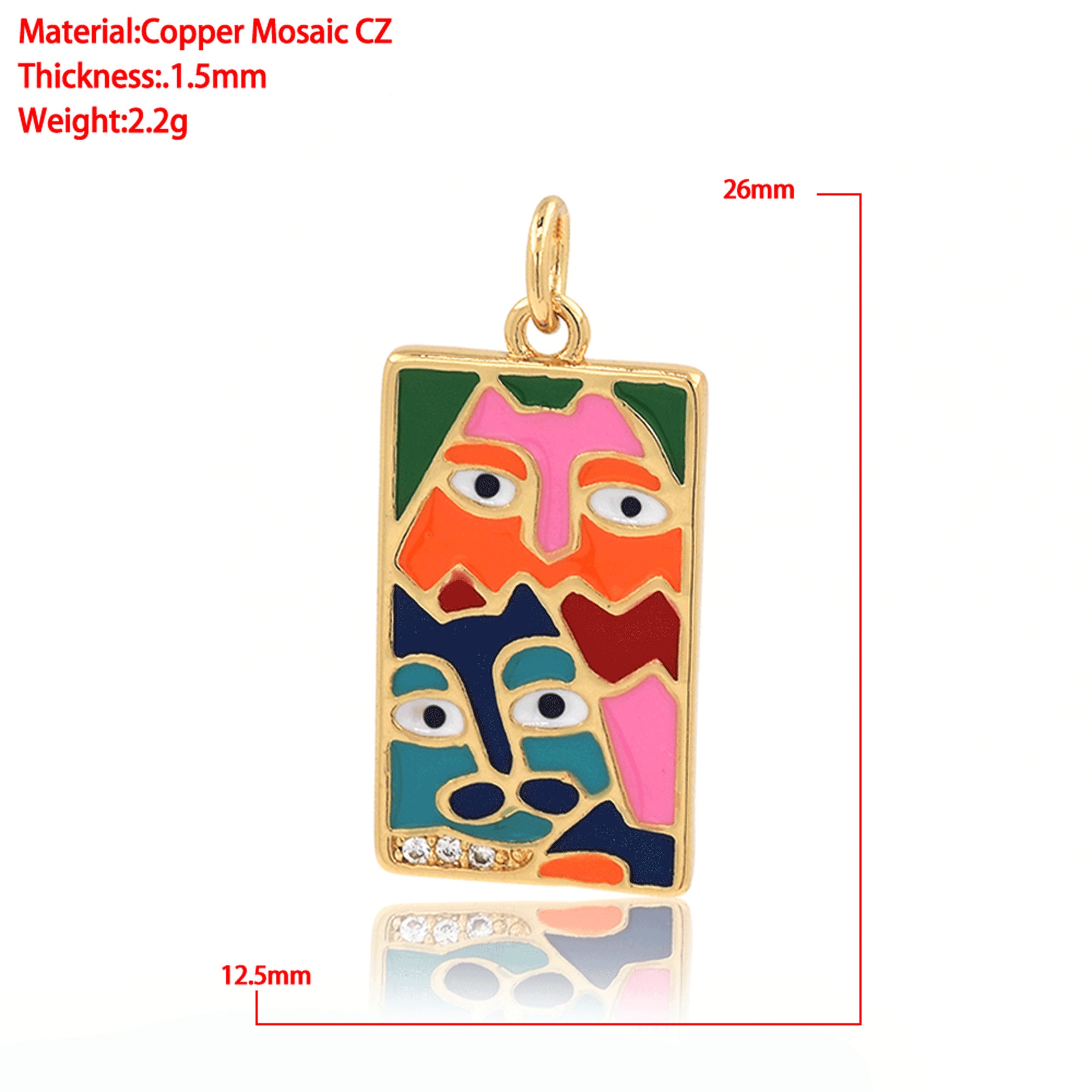 Enamel Necklace,cartoon Character Pendant,18k Gold Filled ...