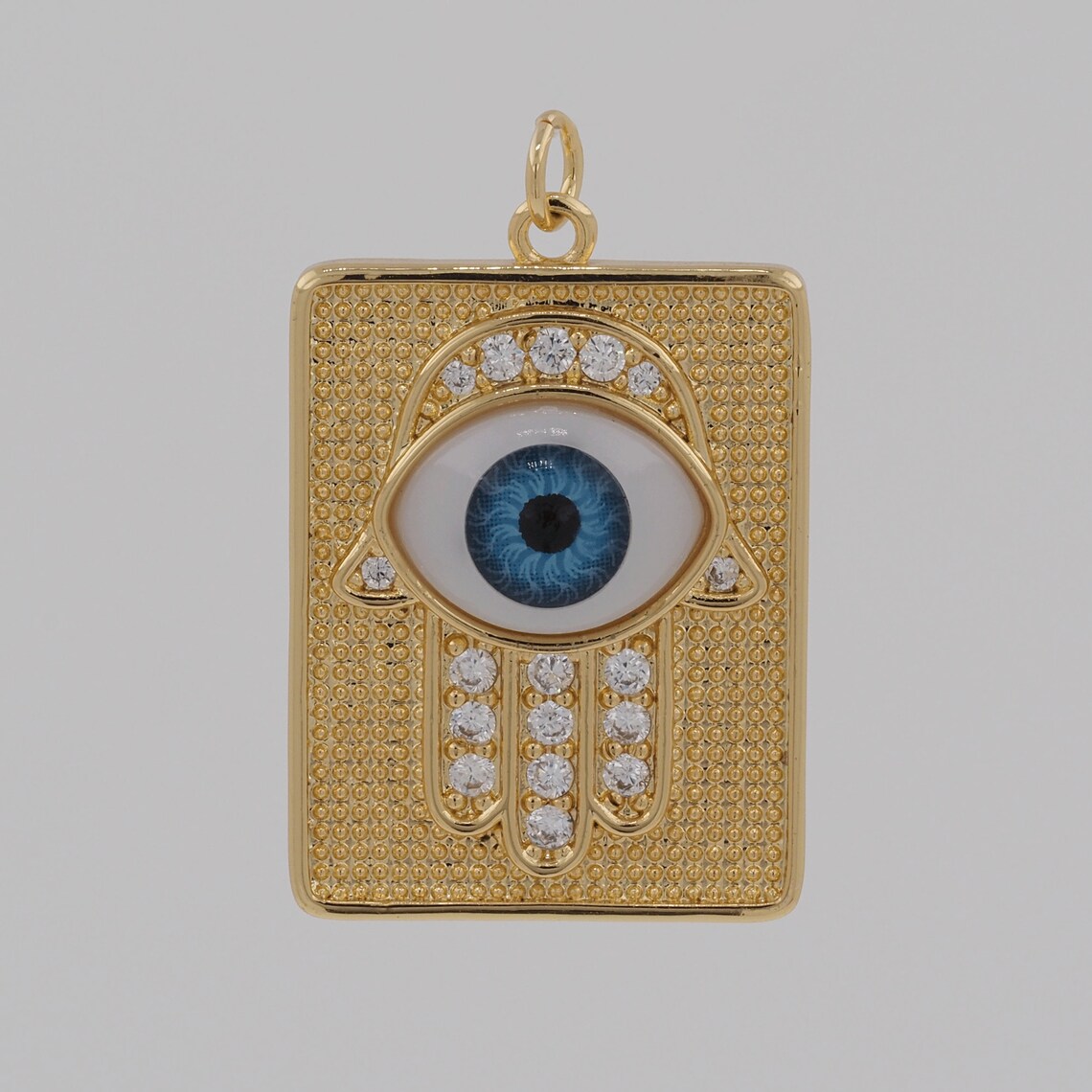 Devil's Eye Necklace, 18K Gold Filled Eye Pendant,micropavé CZ Cubic ...