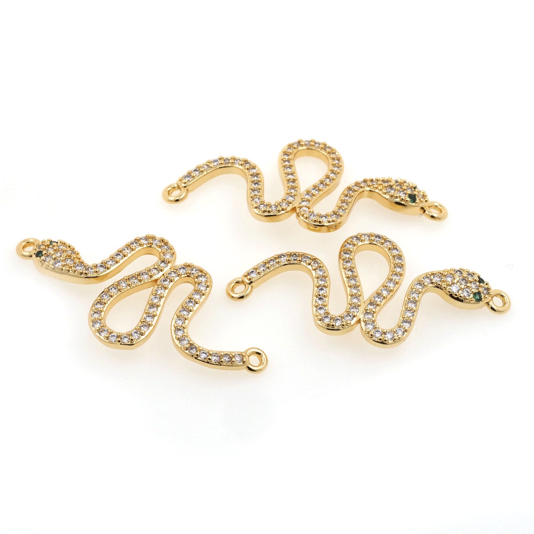 Snake Connector, Reptile Connector, 18K Gold Filled Small Snake ...