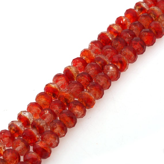 50 Pieces Abacus Beads Murano Glass Beads Gold Foil Glass - Etsy