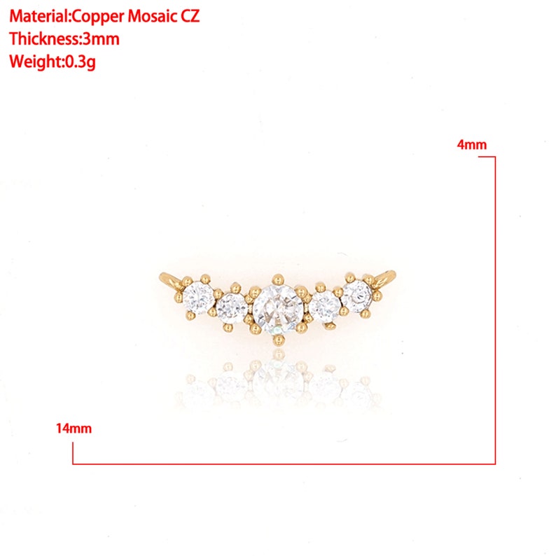 Half Moon Connector Bar Connector 24K Gold Filled Half Moon - Etsy