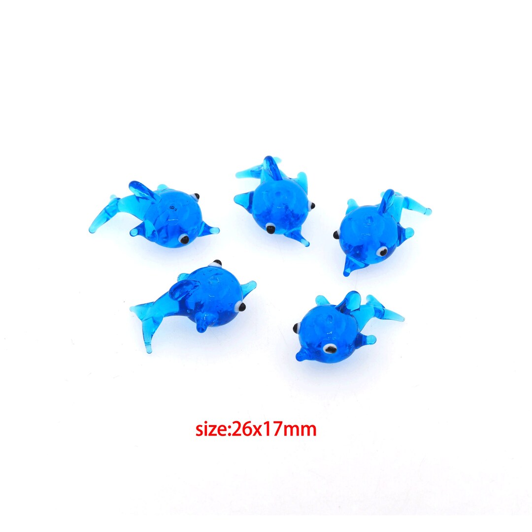 Pufferfish Charm, Pufferfish Glass Beads, Blue Pufferfish Charm, Murano ...