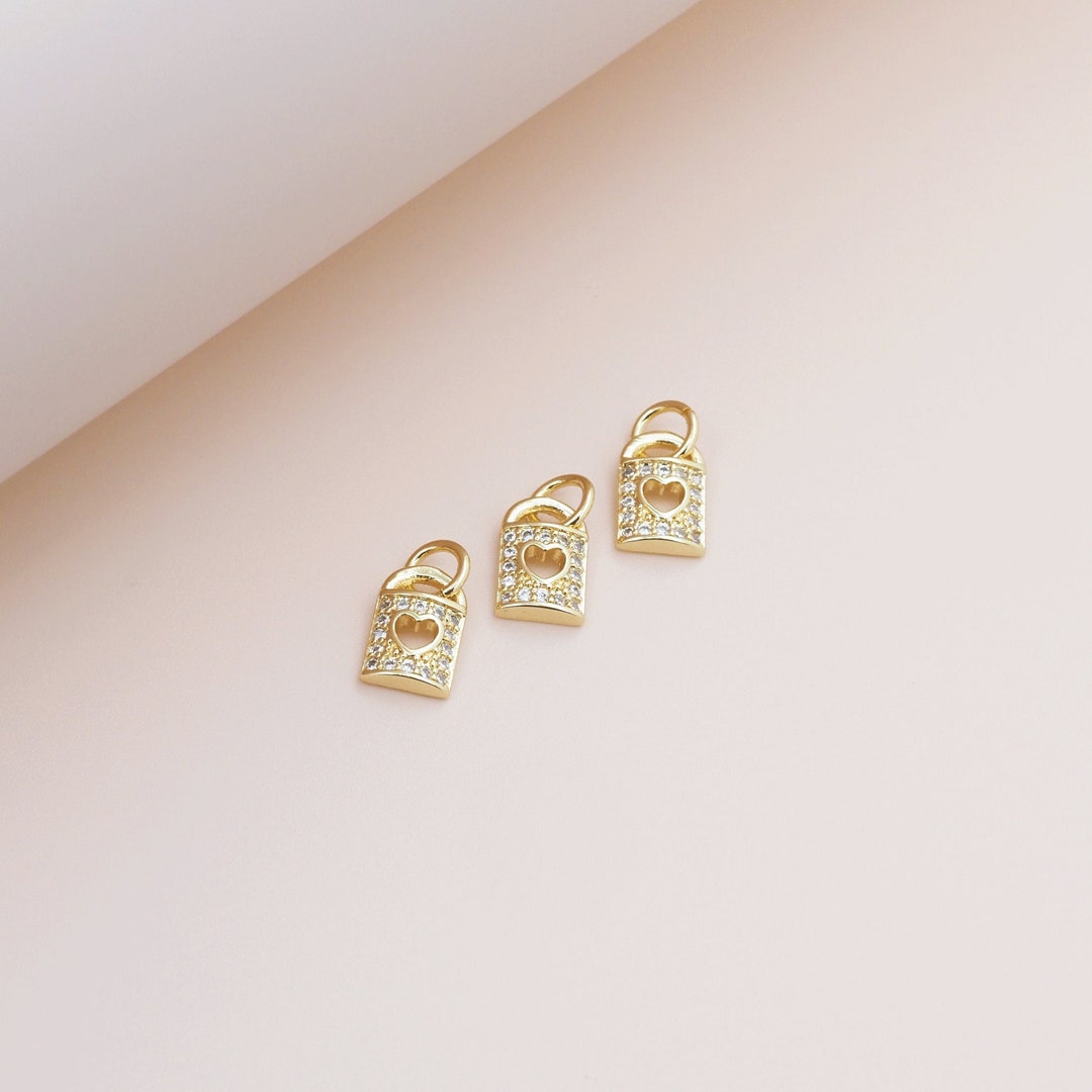 Small Gold Lock Pendant,compact Pendant,18k Gold Filled Love Lock ...