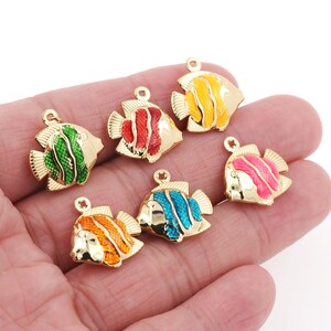 Tropical Fish Pendant, Sea Life Pendant, Tropical Fish Necklace, 24K ...