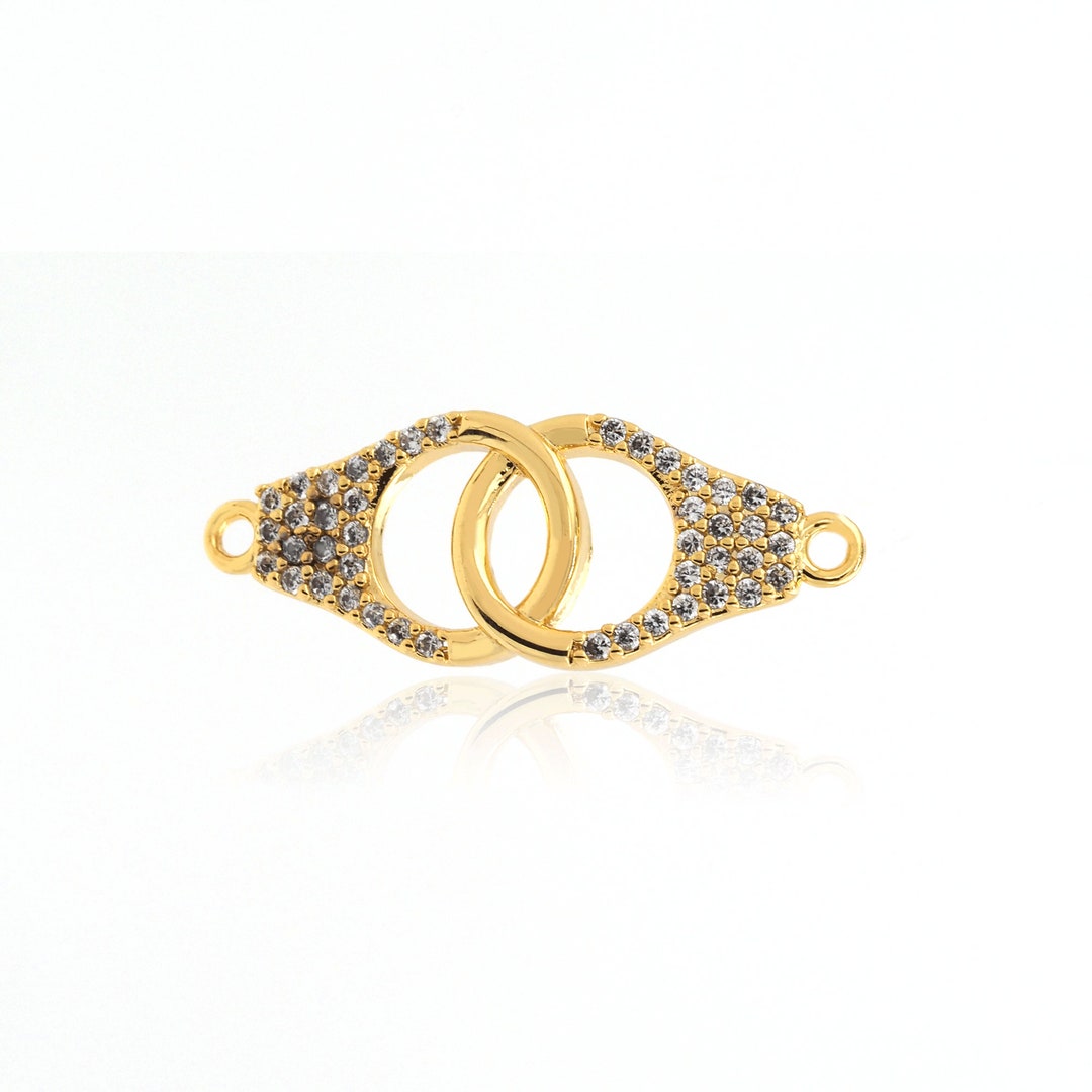 Handcuff Connector,handcuff Charm,24k Gold Filled Bracelet Handcuff ...