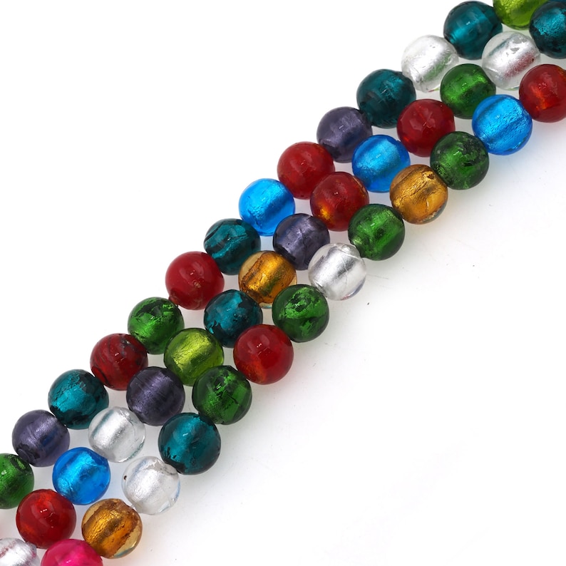 Round Glass Beads, Spherical Crystal Beads, Murano Glass Beads, DIY ...