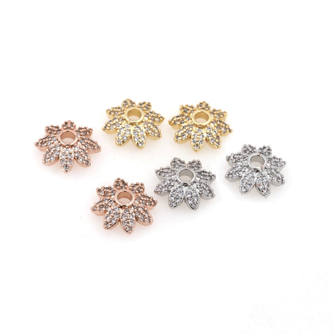10mm, Filigree Bead Cap, Copper Bead Cap, Metal Bead Cap, Floral Bead ...