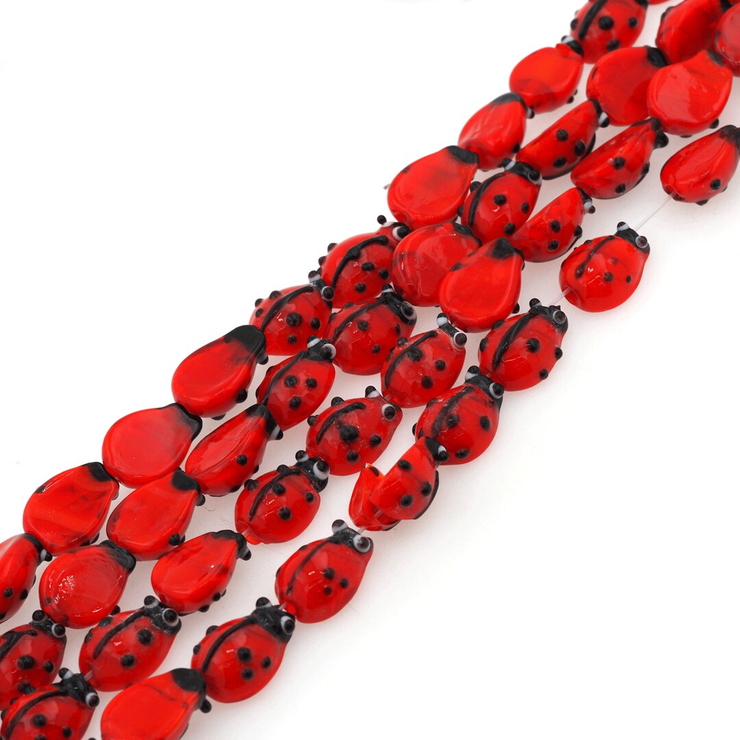 Ladybird Beads, Glass Ladybirds, Lighting Beads, Lighting Ladybird ...