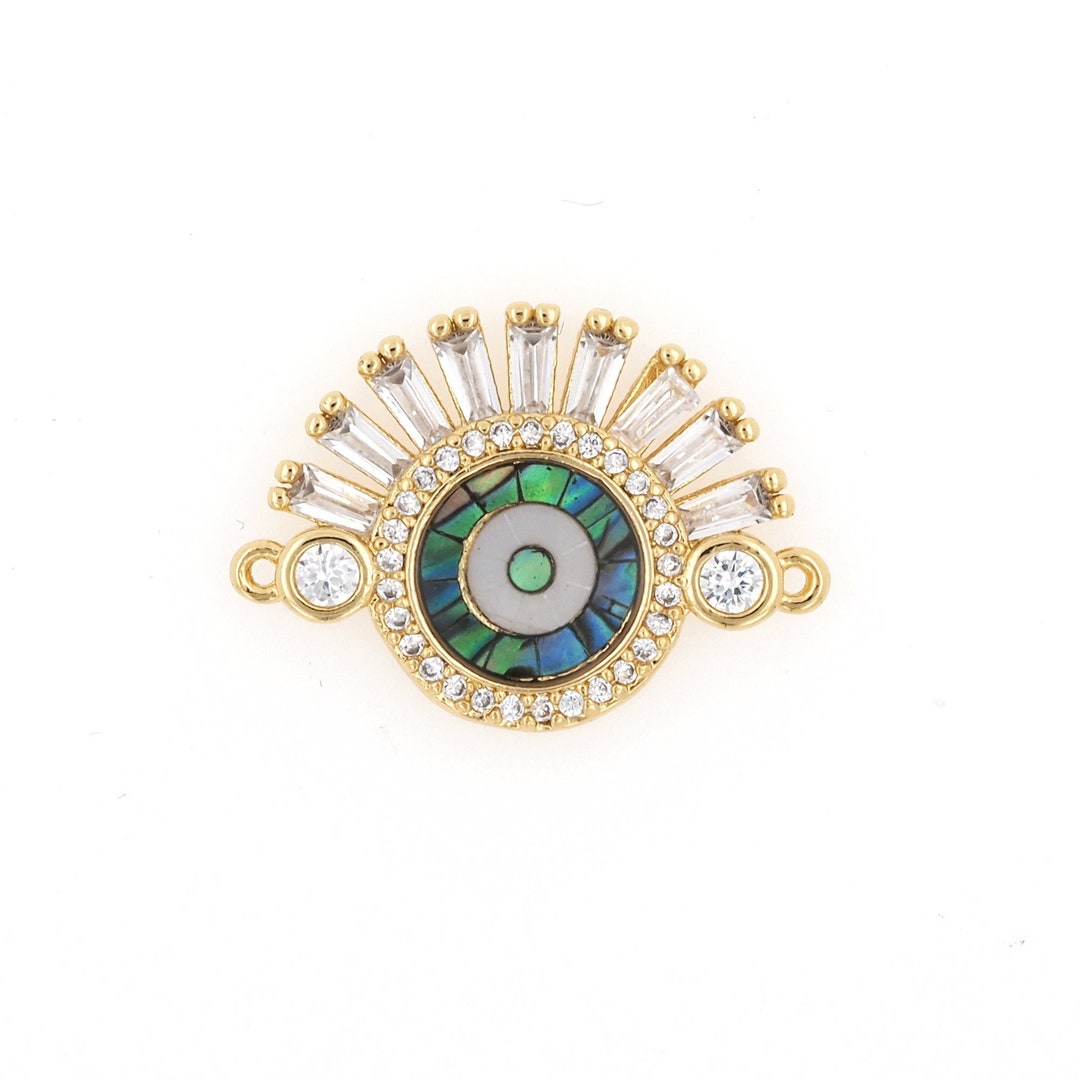 Eye Charm,lucky Eye Connector,18k Gold Filled Eye Connector, Connector ...
