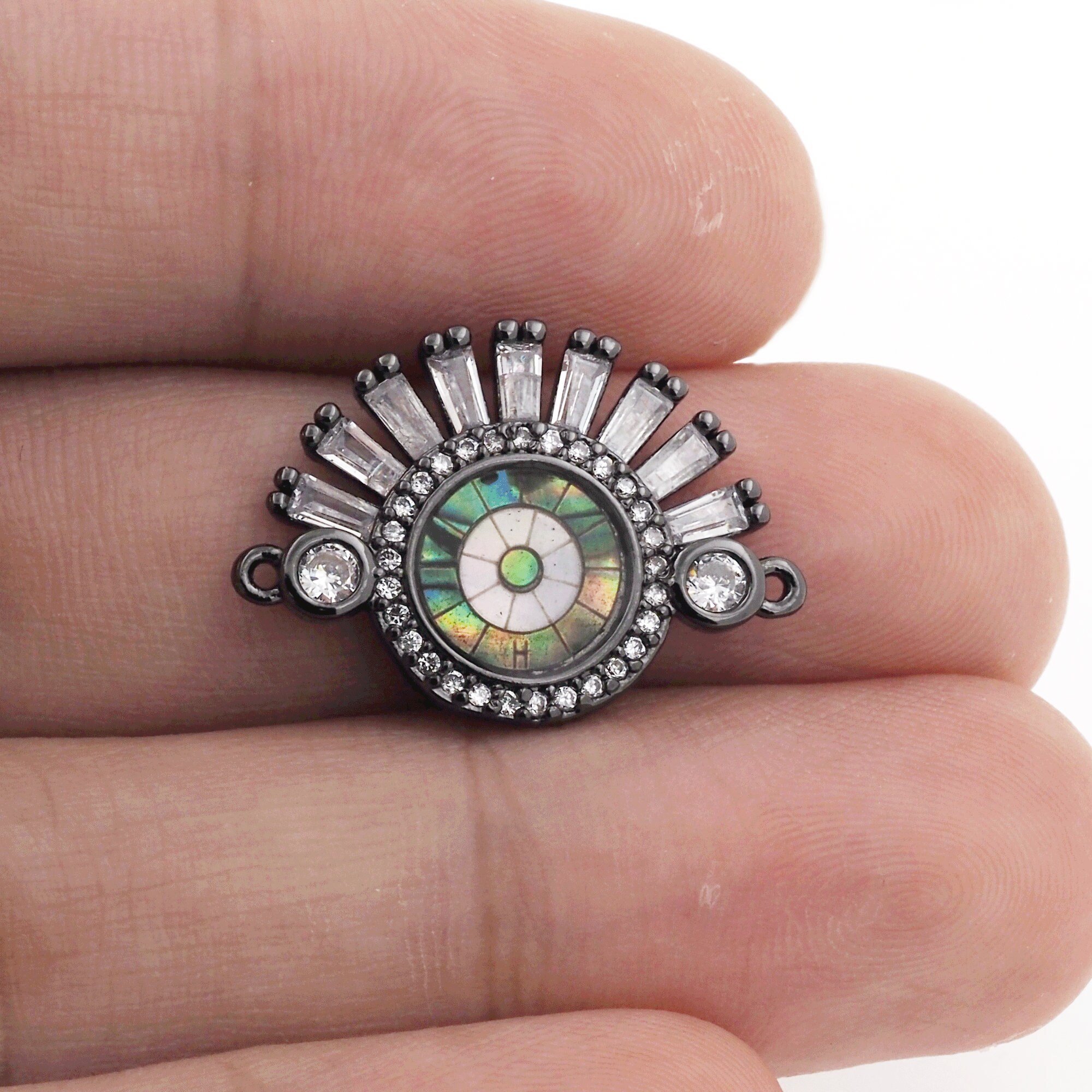 Eye Charm,lucky Eye Connector,18k Gold Filled Eye Connector, Connector ...