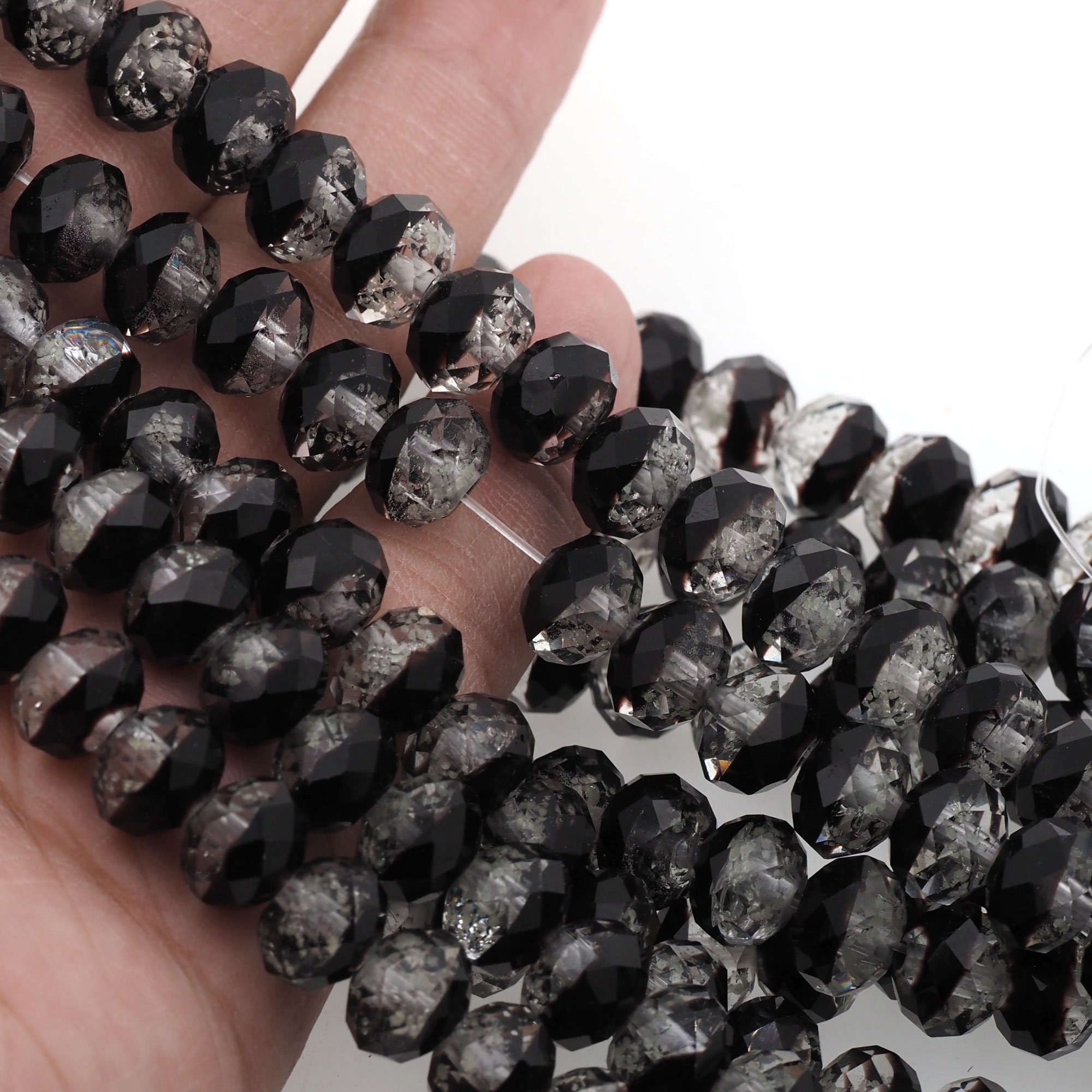 50 Pieces Abacus Beads Murano Glass Beads Gold Foil Glass - Etsy