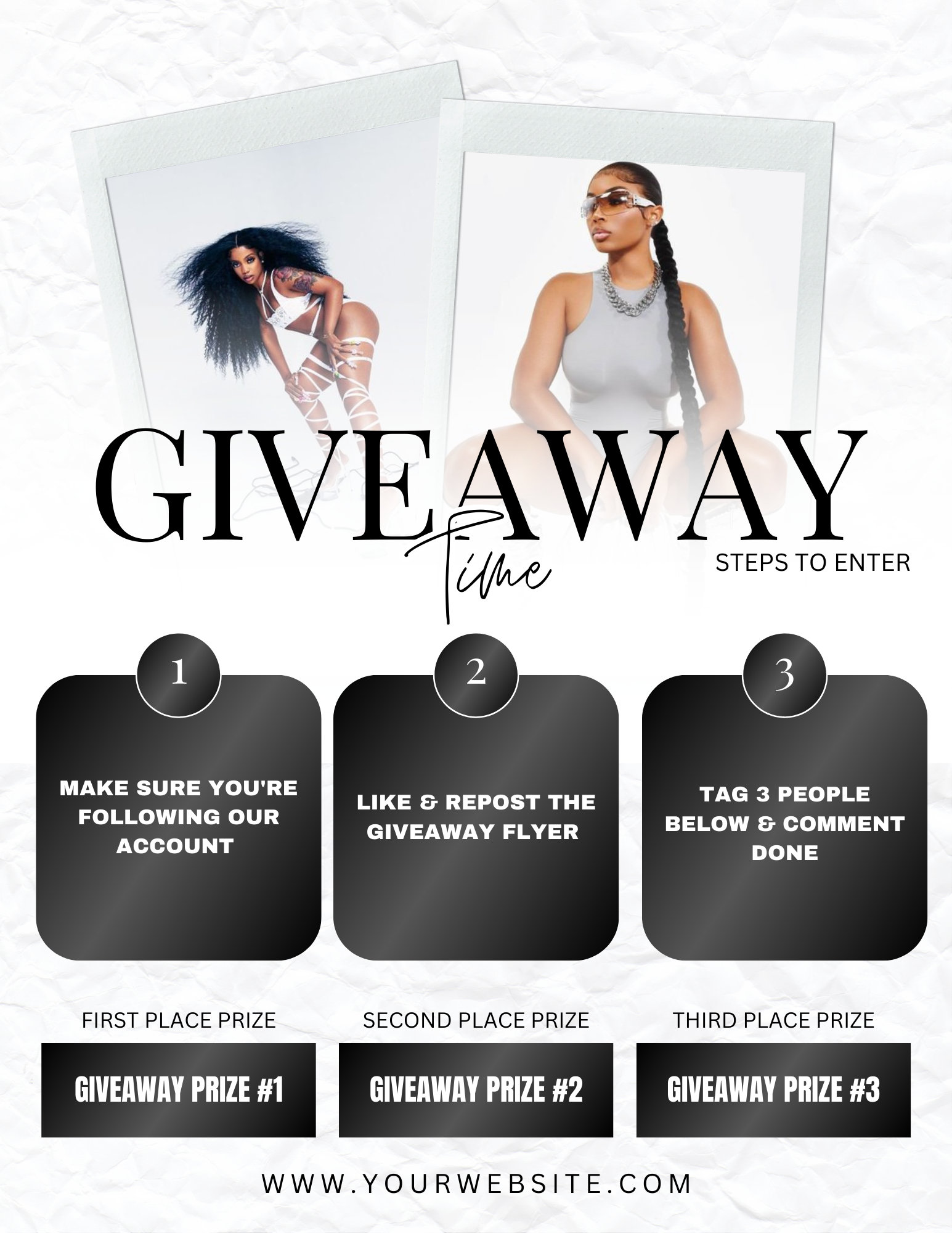 Giveaway Flyer, DIY Flyer Template Design, Contest Flyer, Raffle Ticket ...