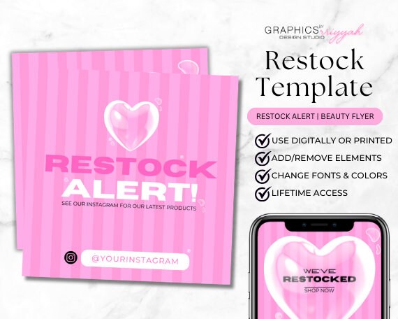 Restocked Flyers, Restock Flyers, Hair Flyer, New Arrivals Flyer ...