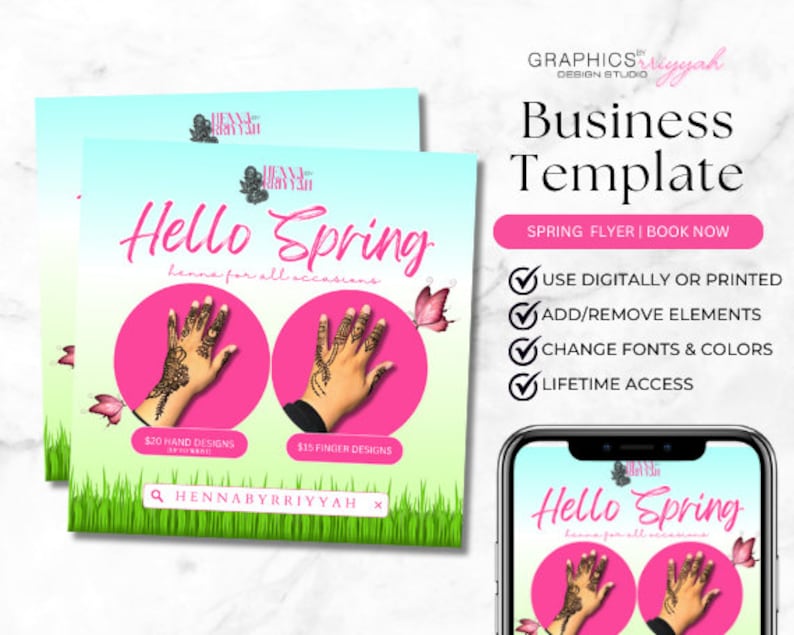 Spring Booking Flyer, Hello Spring, Flyer, Spring Season Deals, Book ...