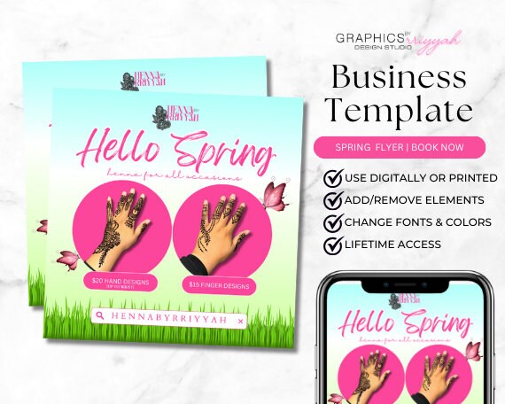 Spring Booking Flyer, Hello Spring, Flyer, Spring Season Deals, Book ...