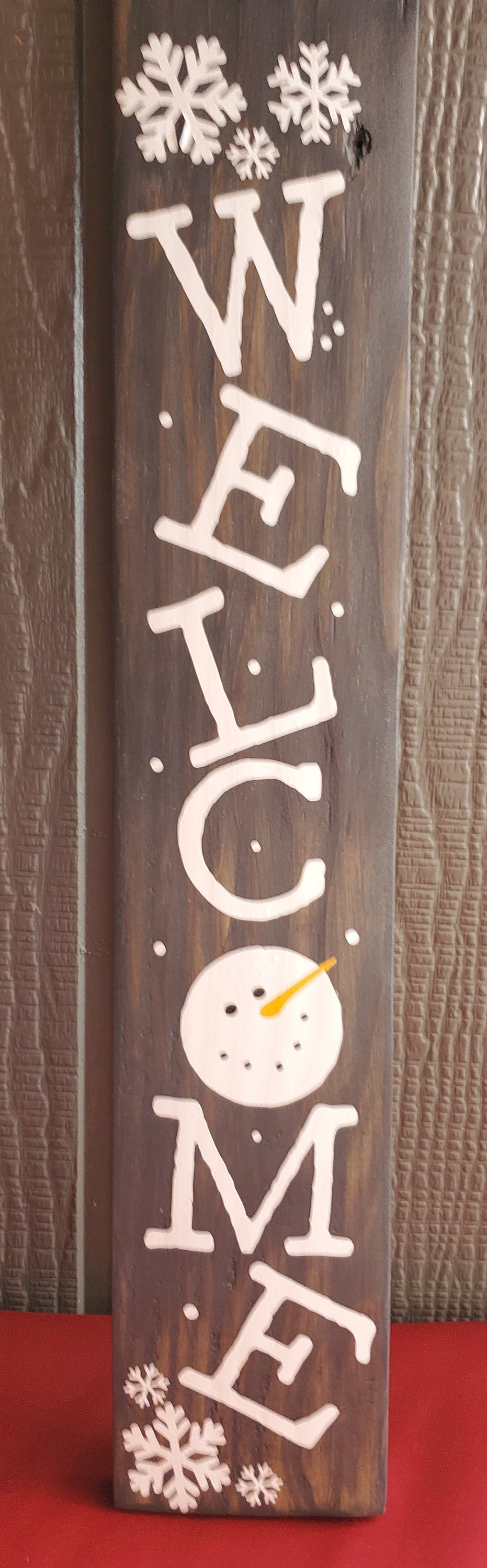 Snowman Welcome Sign - Etsy