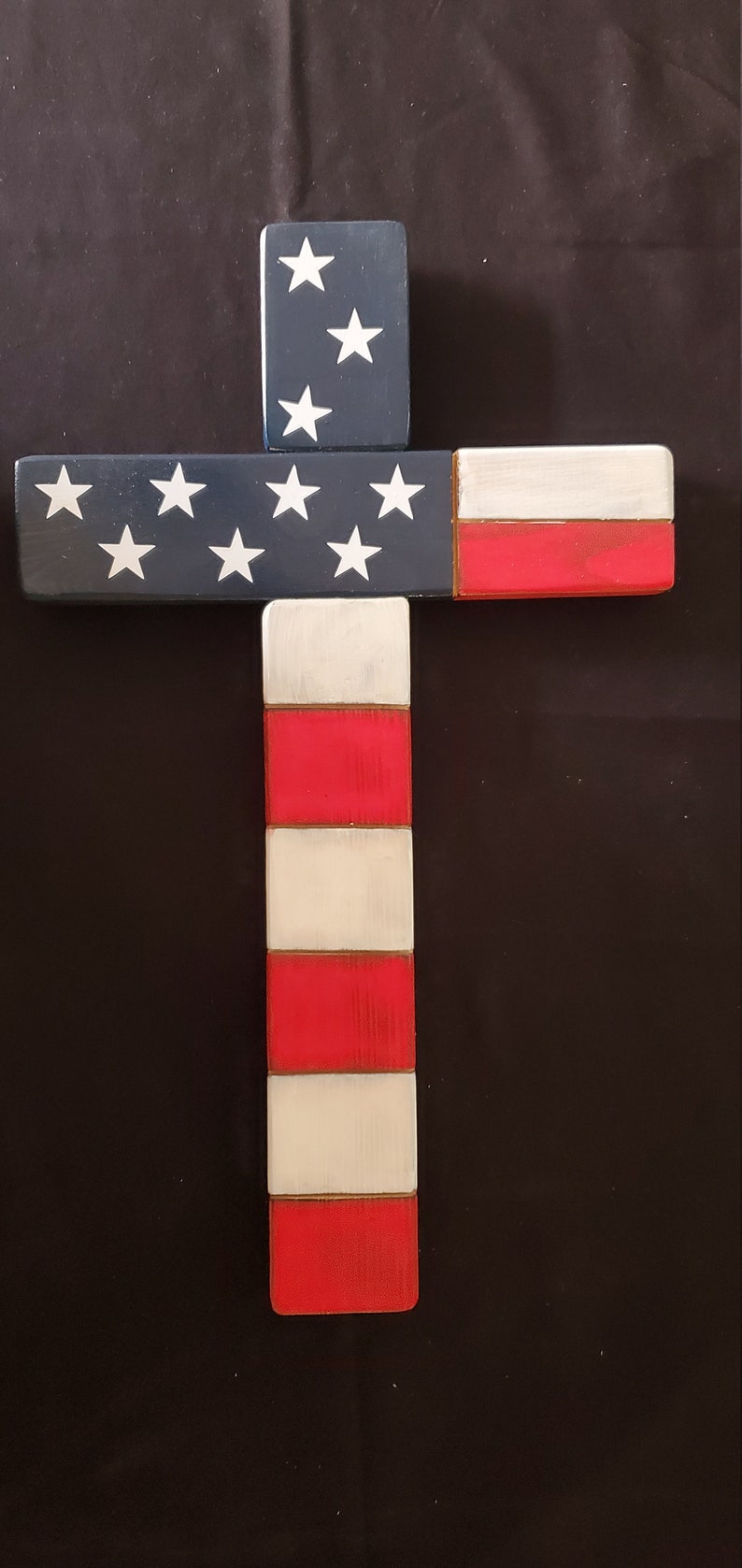 American Flag Wooden Cross - Etsy