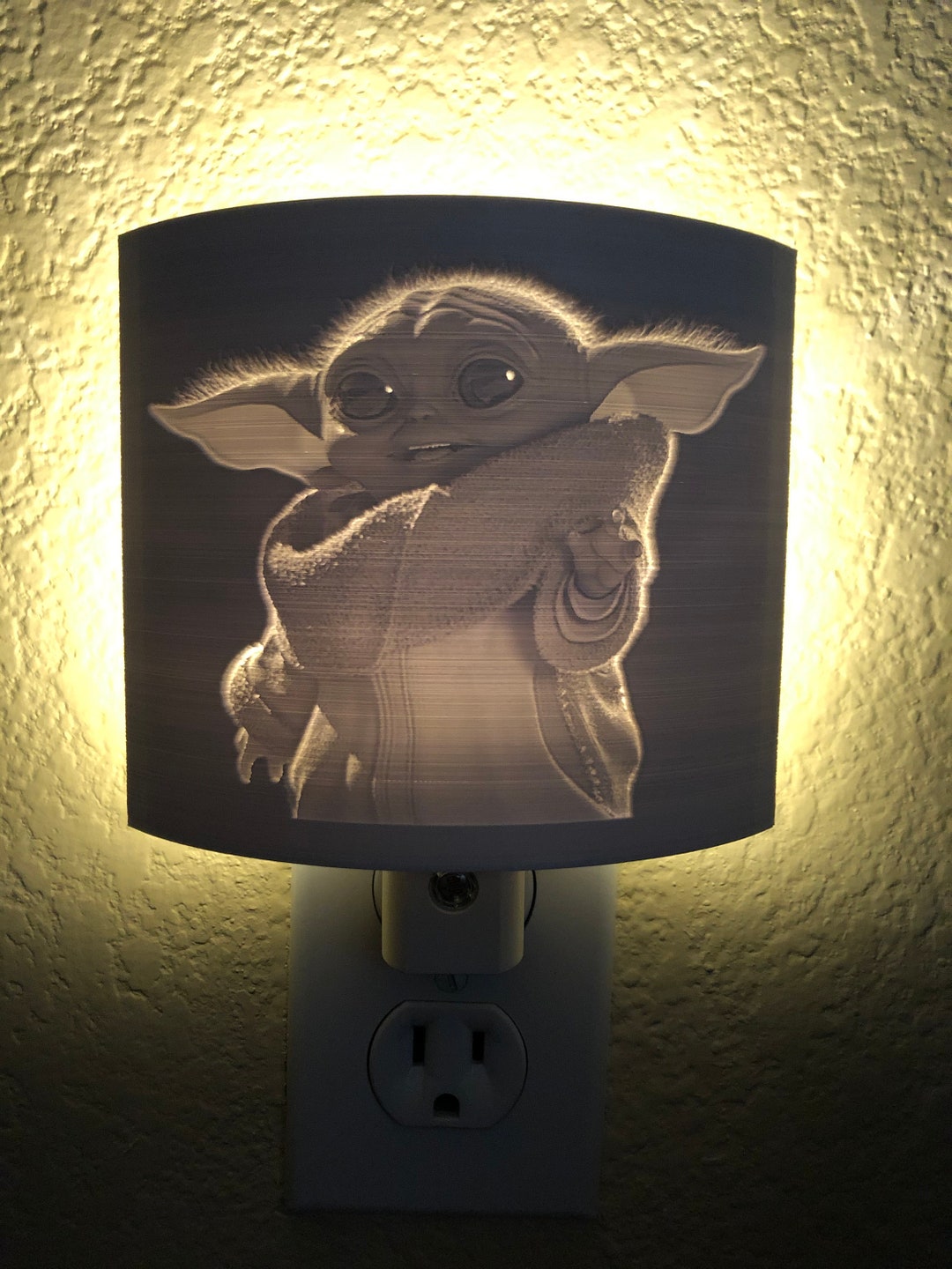 Star Wars Mandalorian Child Baby Yoda 3D Printed Lithophane White Night ...