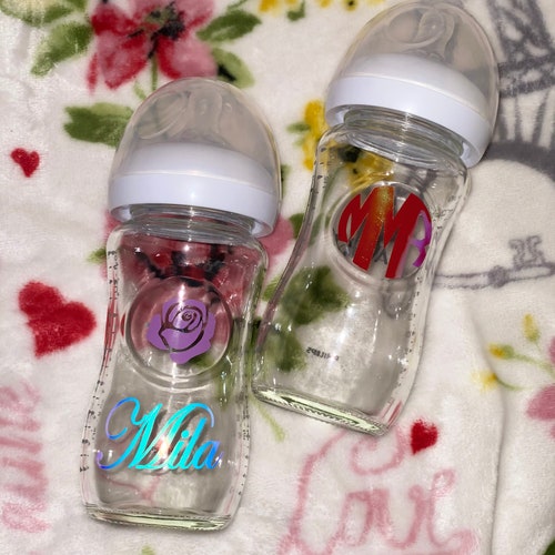 Baby Bottle Decals Monogrammed Personalized Bottle Labels - Etsy
