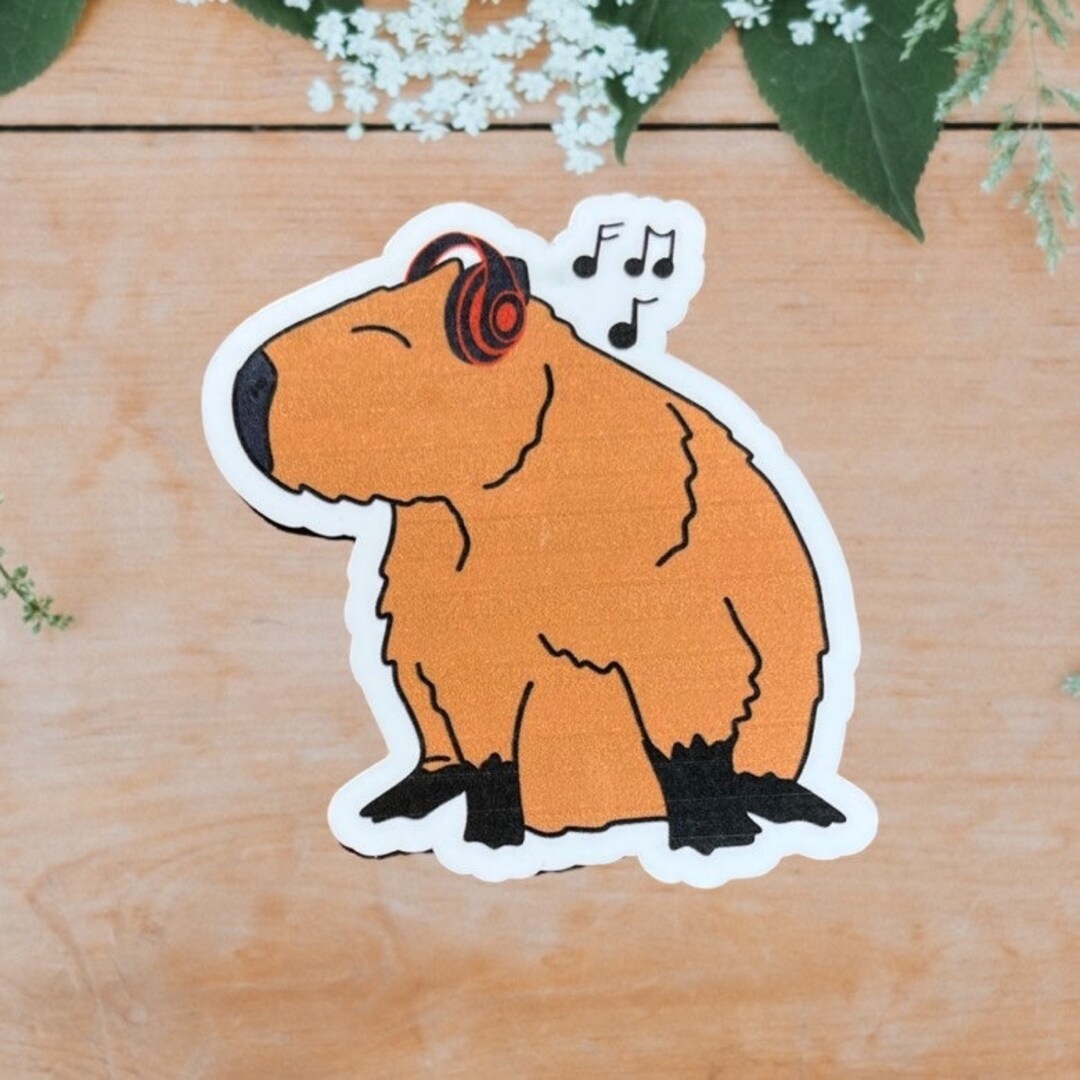 Capybara Waterproof Vinyl Dye Cut Sticker for Capybara Lovers Tumblers ...